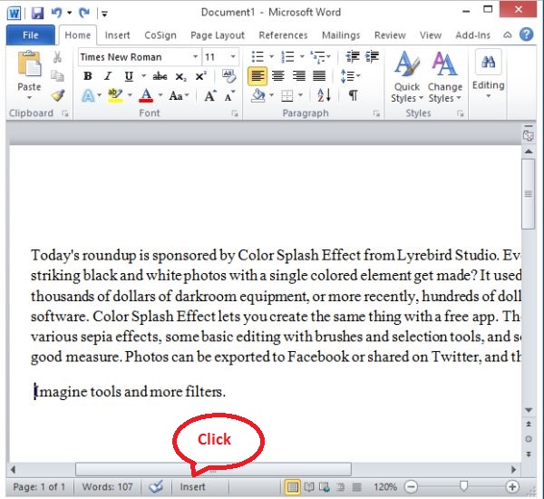 Overwriting text when typing in word online - gaseapartment